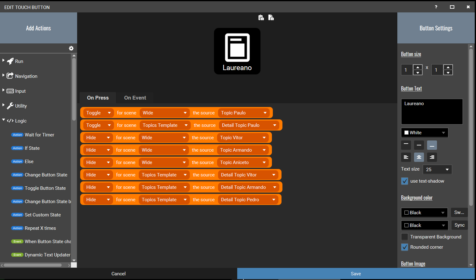 Touch Portal – the control deck that works – Prt.Sc